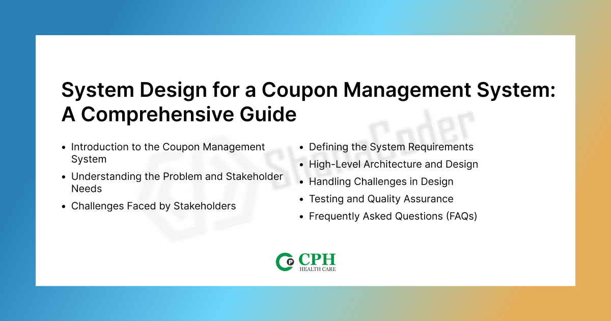 System Design for a Coupon Management System: A Comprehensive Guide ...